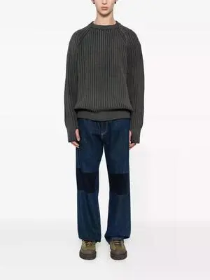 Junya Watanabe Ribbed-knit Jumper - Grey