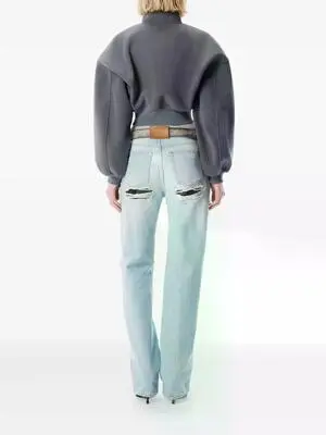 Alexander Wang Zip-up Cropped Sweatshirt