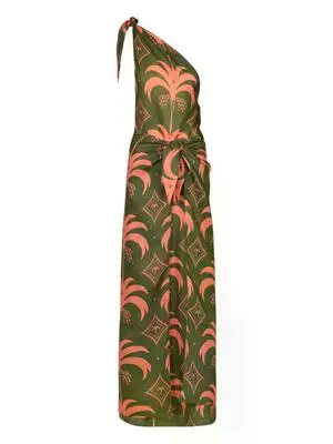Johanna Ortiz Seaweed One-shoulder Dress - Green