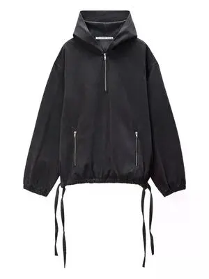Alexander Wang Half-zip Hoodie With Drawstring Waist