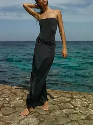Johanna Ortiz Keel Ring Maxi Skirt - Black
