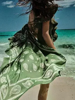 Johanna Ortiz Boleros Ruffled Swimsuit - Green