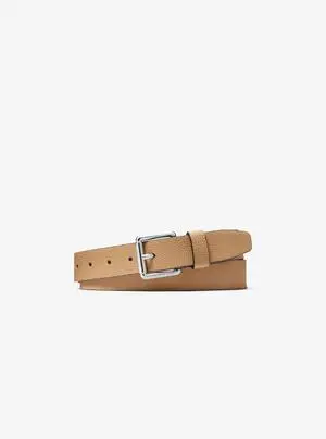 Michael Kors Textured Leather Belt - Brown