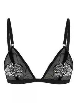 Dolce & Gabbana Tulle Lace Bra - Black