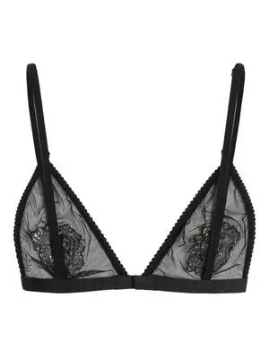 Dolce & Gabbana Tulle Lace Bra - Black