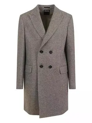Zegna Double Breasted Coats For Men
