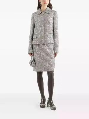 Dolce & Gabbana Floral Jacquard Single-breasted Jacket