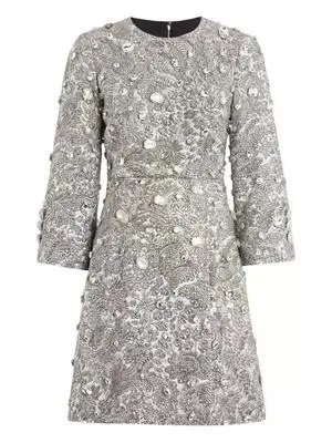 Women's 3/4 Sleeve Jacquard Dresses