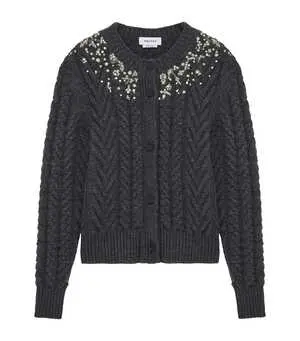 Alexander Mcqueen Embellished Cardigans For Women