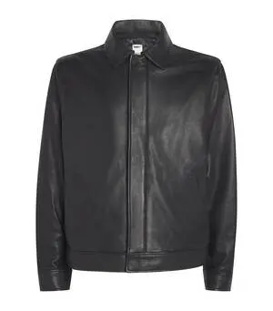 Simkhai Leather Landon Trucker Jacket