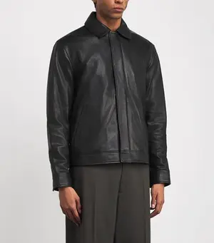 Simkhai Leather Landon Trucker Jacket