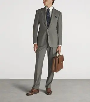 Dunhill Wool-cashmere Bourdon Blazer - Grey