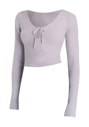 REFORMATION Aimee Fine Alpaca Sweater - Purple