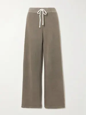 JAMES PERSE Cotton-terry Track Pants - Green