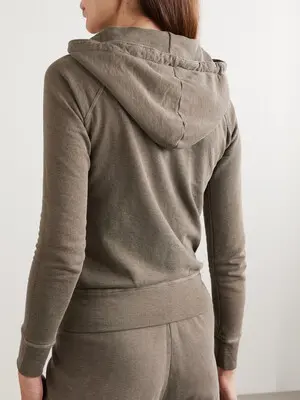 JAMES PERSE Vintage French Cotton-terry Hoodie - Green