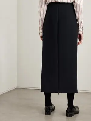 THE ROW Talor Wool Midi Skirt