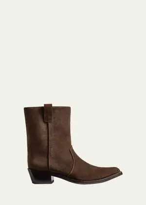 Khaite Clive Suede Ankle Boots - Ebano