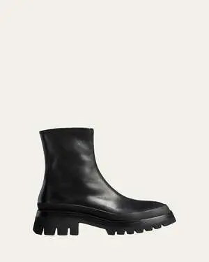 Khaite 35mm Fallon Leather Ankle Boots