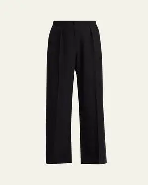 THE ROW Felicita Double Pleated Wide-leg Tuxedo Pants