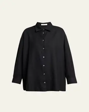 THE ROW Luka Wool Twill Button-down Shirt