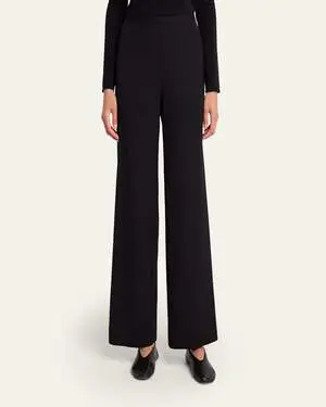 THE ROW Roger Wool-silk Twill Straight-leg Pants