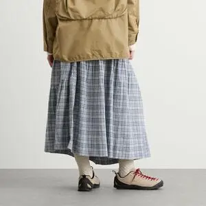 STORY MFG. Hand Orbit Gingham Cotton Skirt
