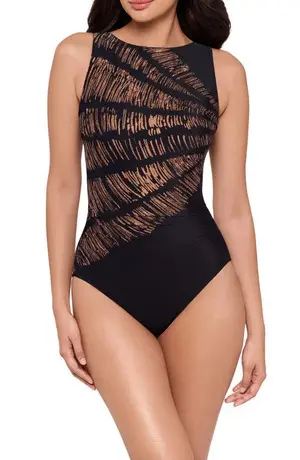 MIRACLESUIT® Costa D Oro Regatta One-piece Swimsuit - Black