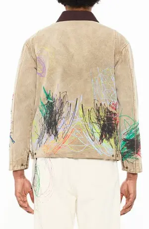 CULT OF INDIVIDUALITY Graphic Cotton Canvas Jacket