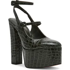 Women's Buckled Strap Platform Pumps