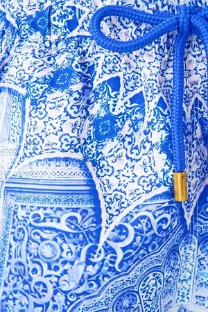 Camilla Mid-length Board Shorts With Elastic Waist