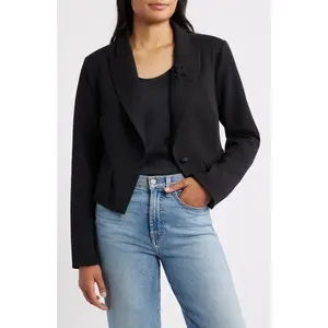 Wit & Wisdom Floral Appliqué Crop Jacket