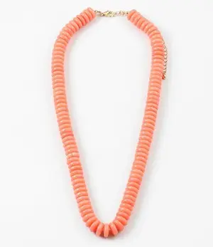 ERIN MCDERMOTT JEWELRY Resin Disc Necklace - Orange
