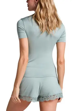 Hunkemoller Jersey Pyjama Set - Iceberg Green