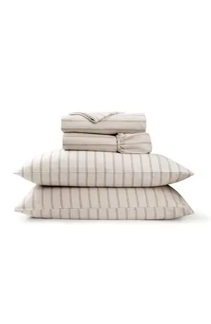 CHRISTY Flannel Stripe Brushed Cotton Sheet Set Bundles - Oat