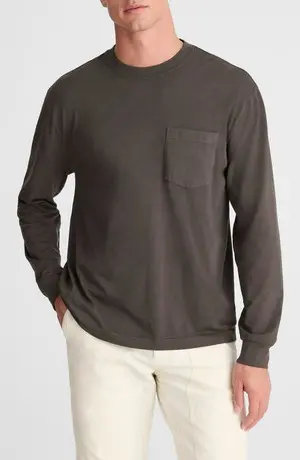Madewell The Vintage Long Sleeve Pocket T-shirt - Almost Black