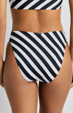 Ralph Lauren Stripe High Leg Bikini Bottom