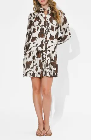 Adelyn Rae Sharon Floral Print Mini Dress