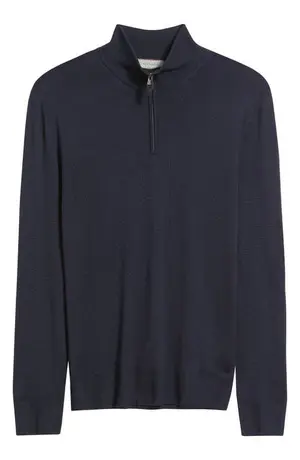 Canali Quarter Zip Wool Blend Sweater