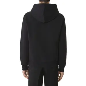 LANVIN Embroidered Cotton Hoodie - Black