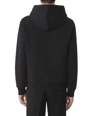 LANVIN Embroidered Cotton Hoodie - Black