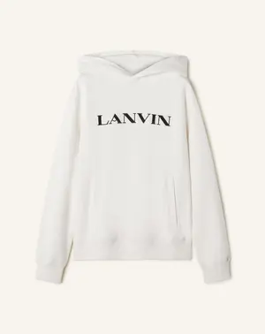 LANVIN Embroidered Logo Cotton Hoodie