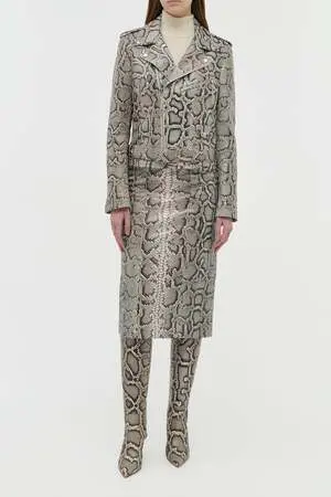 Gabriela Hearst Anton Biker Jacket In Inversa™ Snakeskin