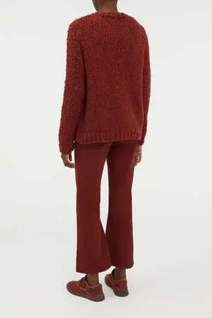Gabriela Hearst Lawrence Knit Cashmere Sweater - Burnt Sienna