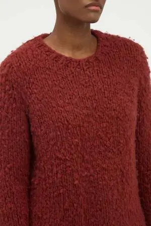 Gabriela Hearst Lawrence Knit Cashmere Sweater - Burnt Sienna