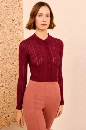 Ulla Johnson Knit Cardigan - Claret