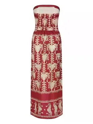 Johanna Ortiz Ancient Peru Strapless Dress - Red