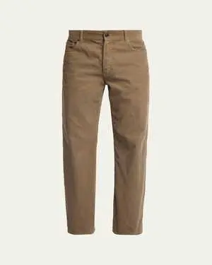 THE ROW Straight-leg Five-pocket Corduroy Pants - Beige