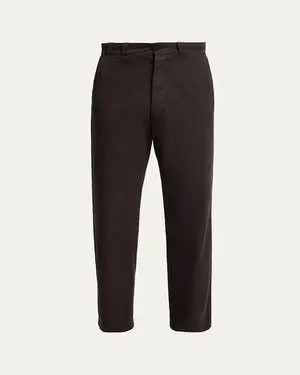 THE ROW Ottis Cotton And Cashmere Straight-leg Chino Pants - Mud