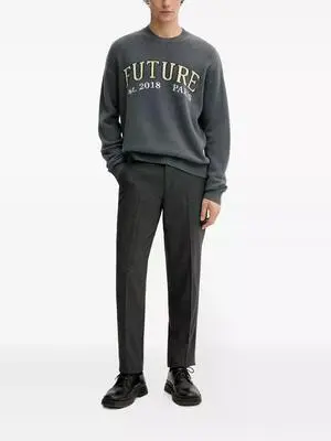 From Future Embroidered-logo Crew Neck Sweater