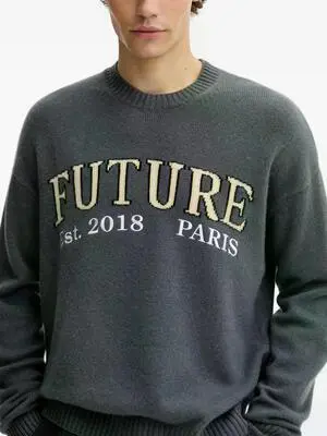 From Future Embroidered-logo Crew Neck Sweater